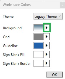 How To change the background color within Signlab