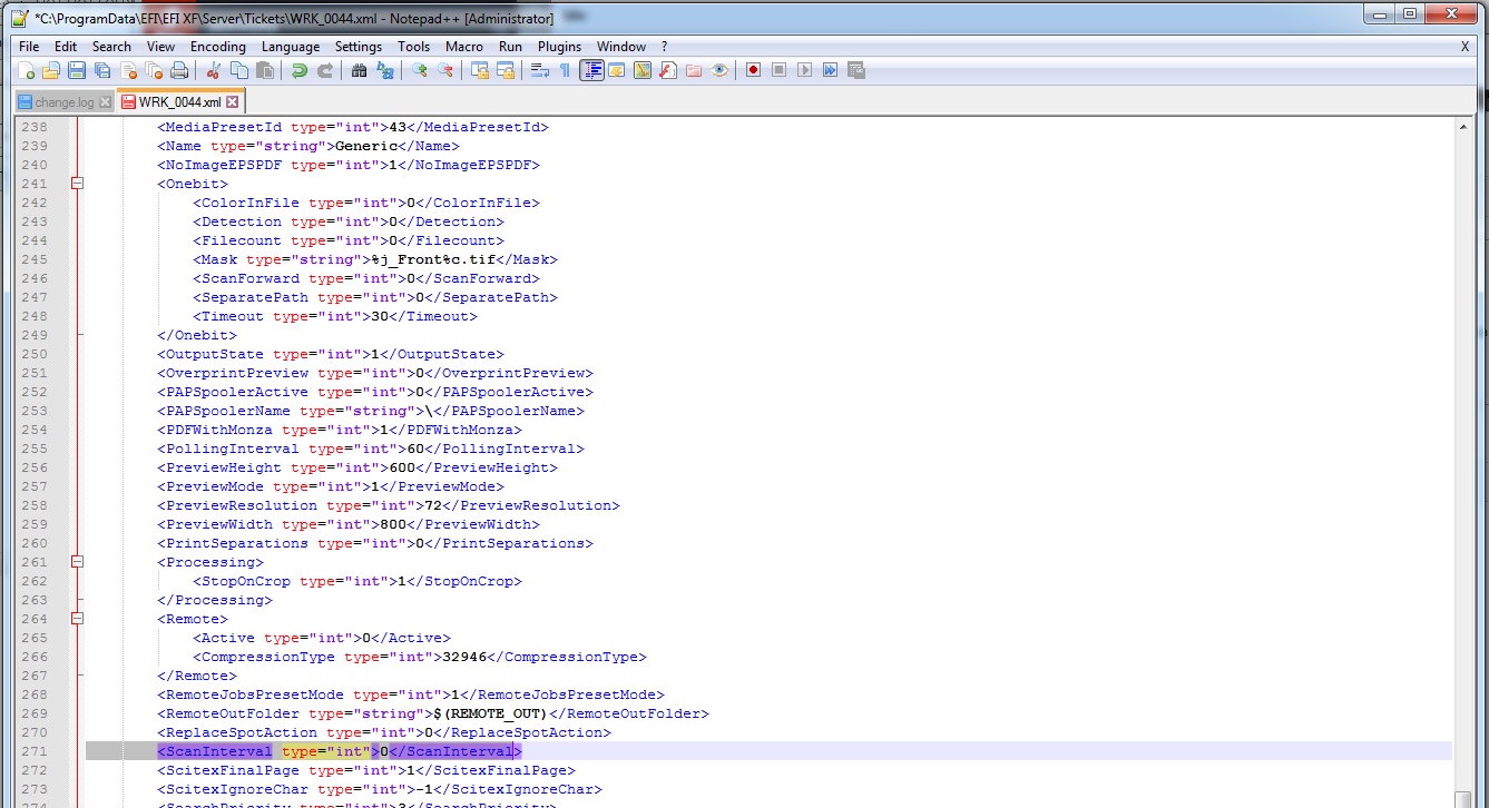 Can I change the Fiery XF Hot Folder Scan Interval?